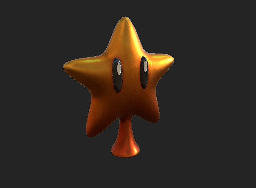 ArtStation - GD Christmas Star Mario Style .stl .fbx | Game Assets