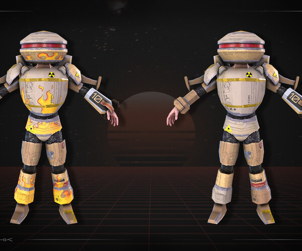 ArtStation - Cardboard Boy 90s | Game Assets