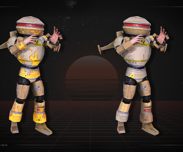 ArtStation - Cardboard Boy 90s | Game Assets