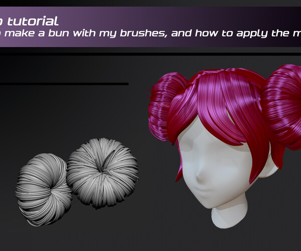 ArtStation - Stylized hair kit! | Brushes