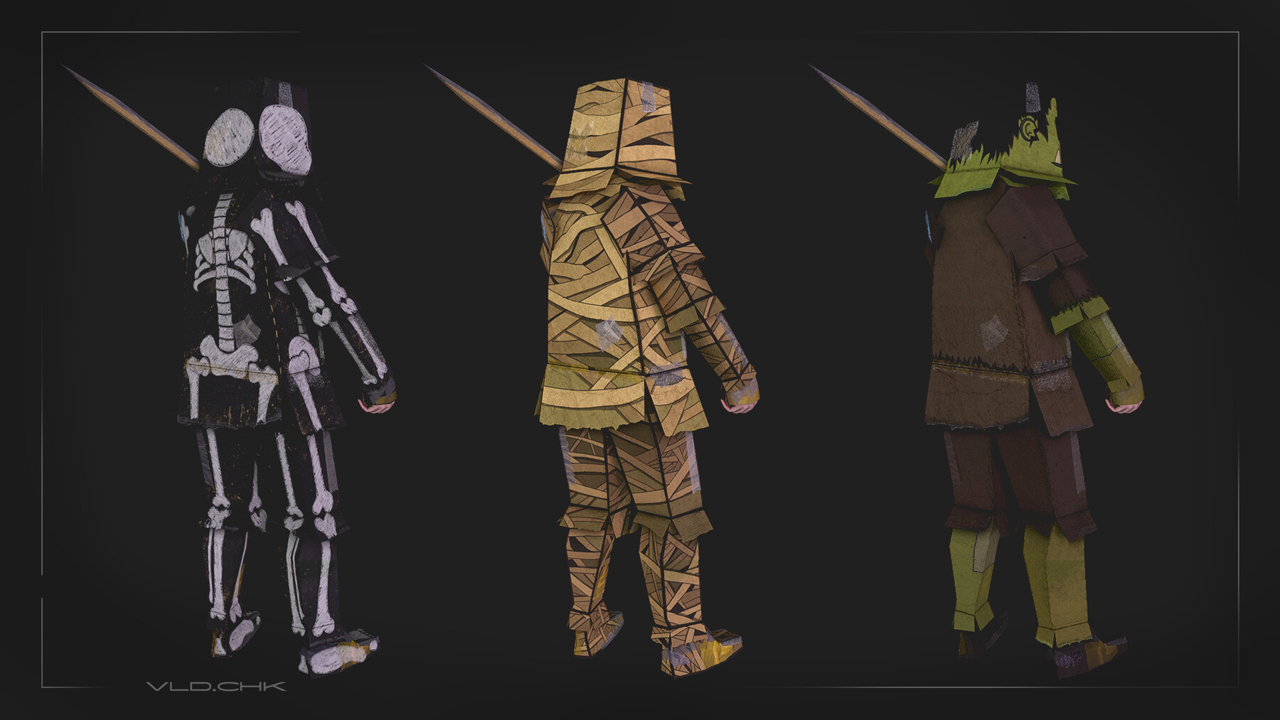 ArtStation - Cardboard Boy Skin Pack | Game Assets