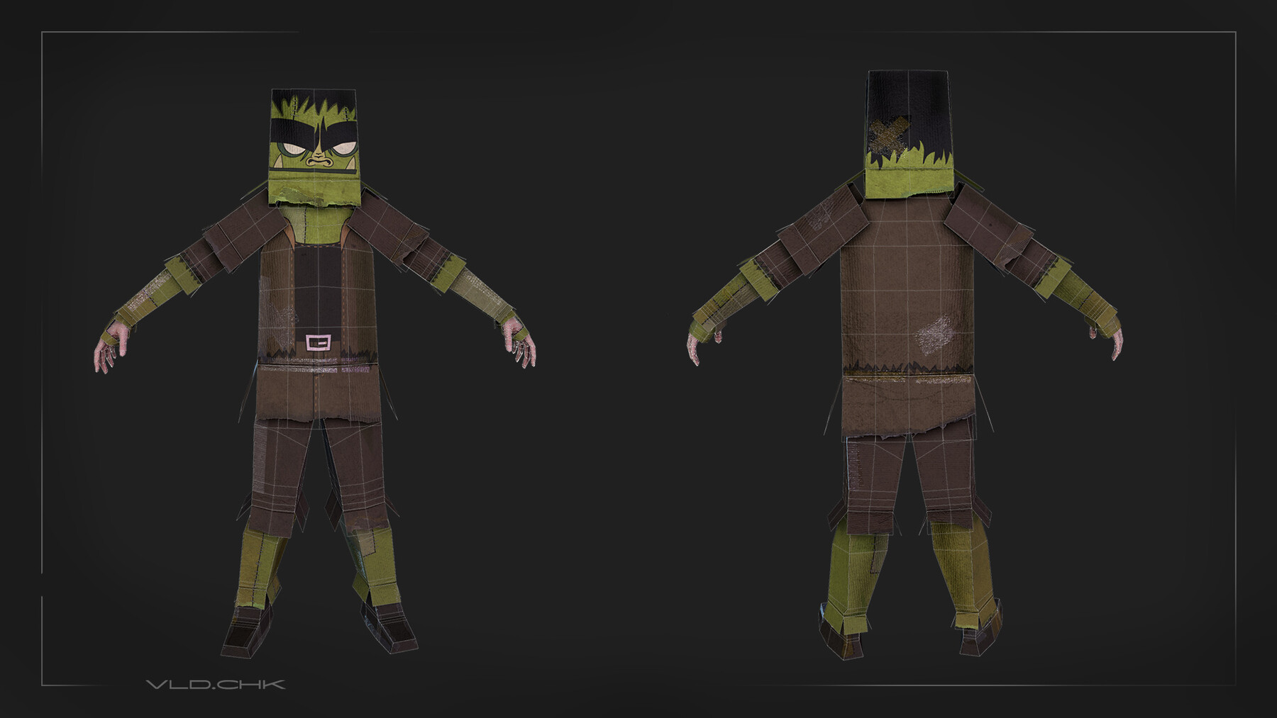 ArtStation - Cardboard Boy Skin Pack | Game Assets