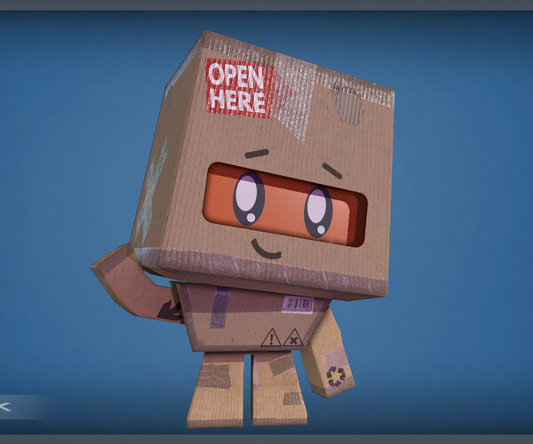 ArtStation - Cute Cardboard Boy | Game Assets