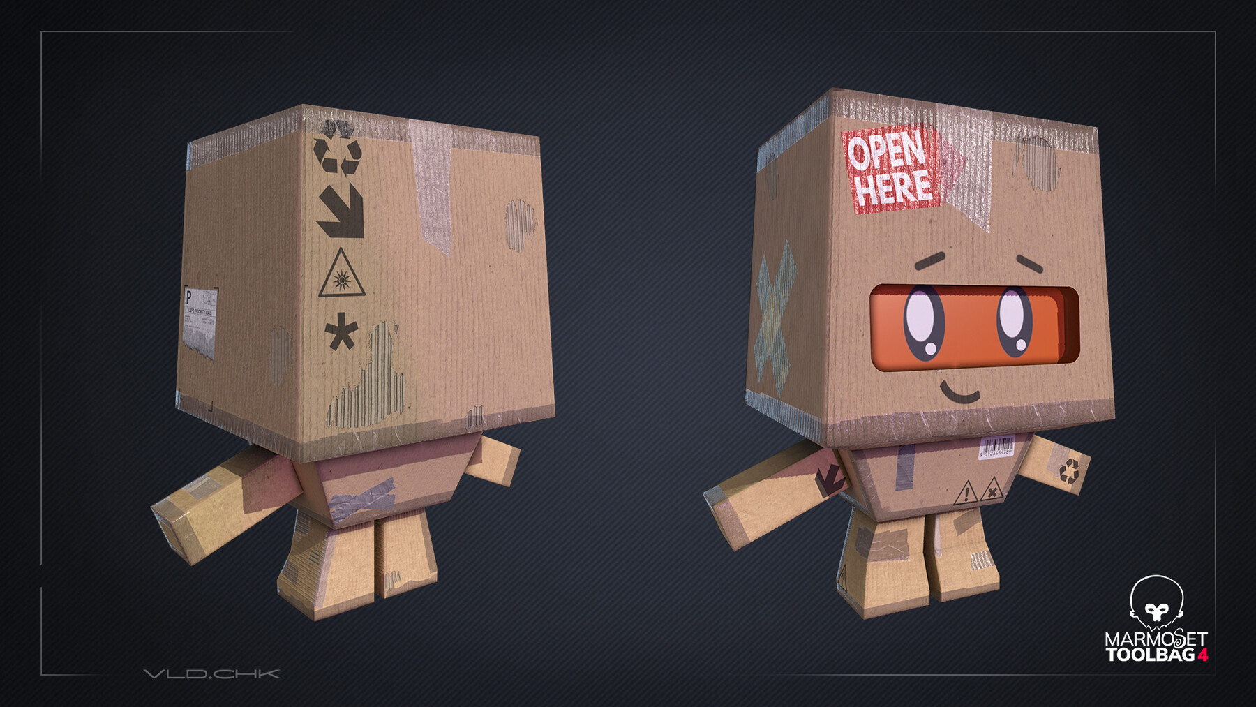 ArtStation - Cute Cardboard Boy | Game Assets