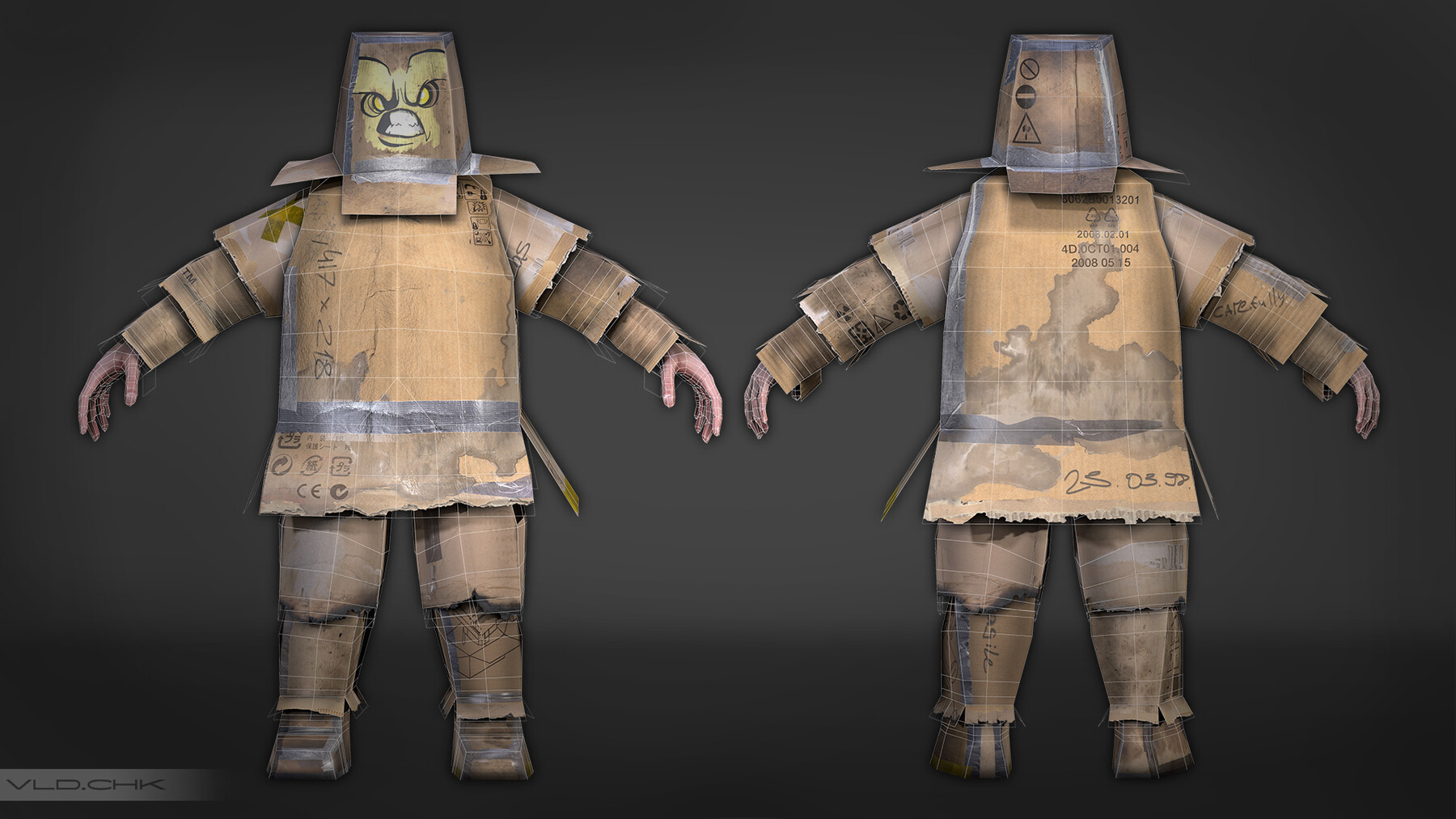 ArtStation - Cardboard Fat Man | Game Assets