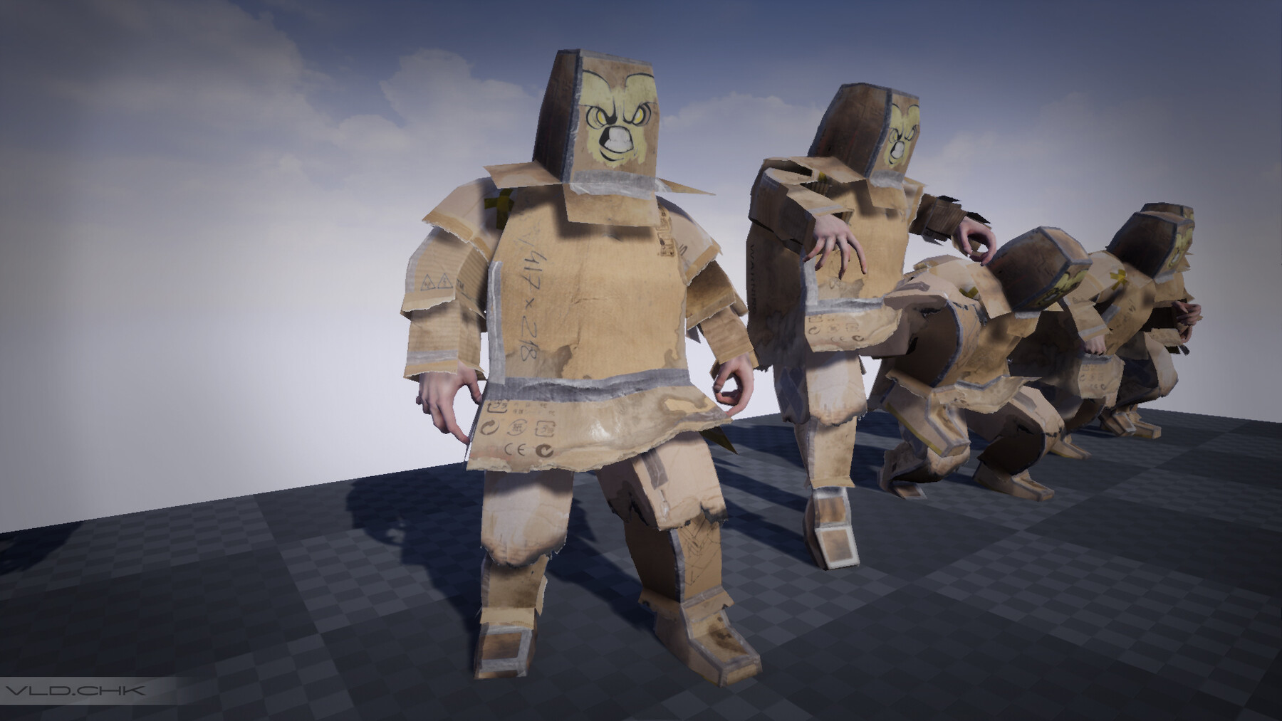 ArtStation - Cardboard Fat Man | Game Assets