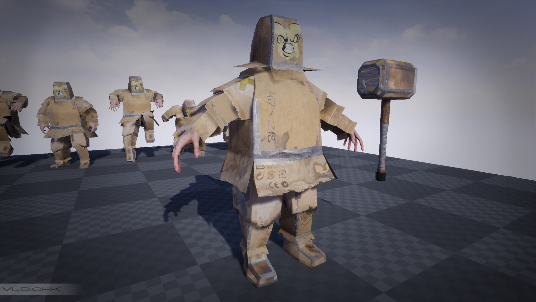 ArtStation - Cardboard Fat Man | Game Assets