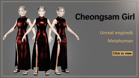 ArtStation - Chinese style cheongsam girl--Metahuman/Unreal engine ...