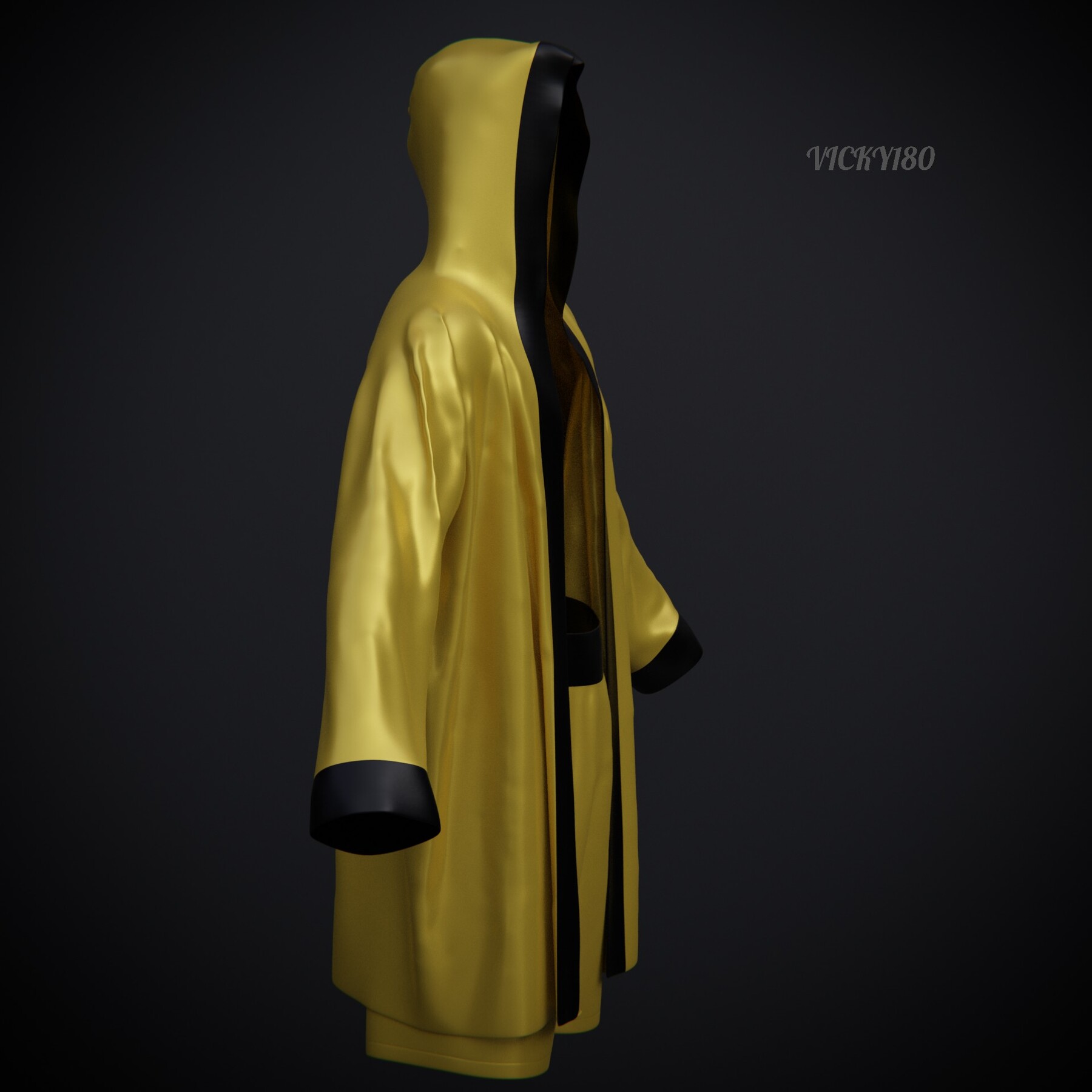 ArtStation - 3D Male Boxing Outfit - Shorts and Robe With 2 Base Colors ...