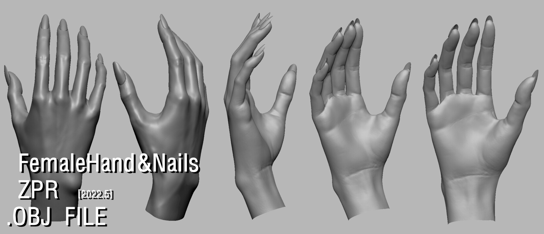 ArtStation - FemaleHand_Nails | Resources