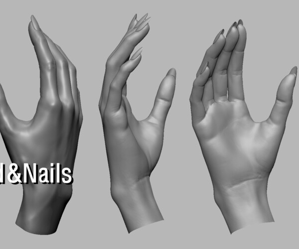 ArtStation - FemaleHand_Nails | Resources