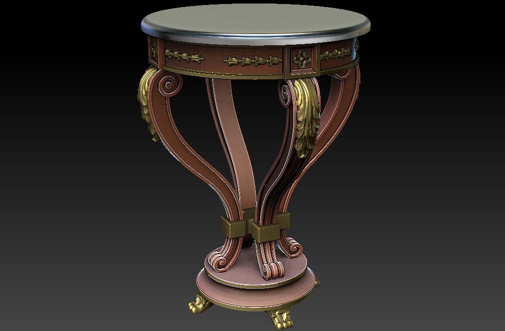 ArtStation - 3D model for CNC machines round table | Resources