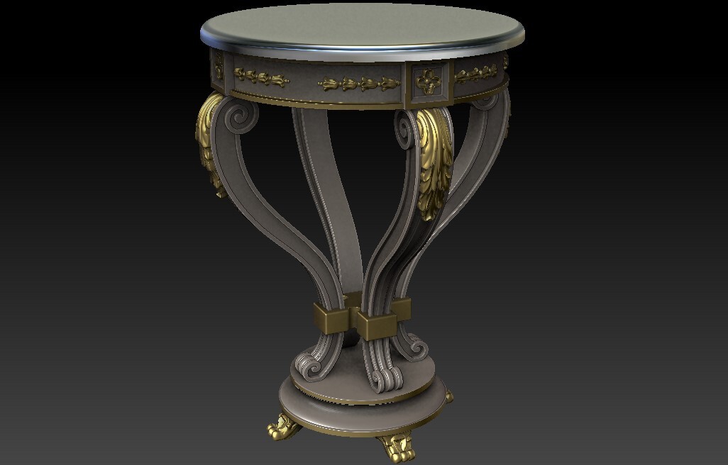 ArtStation - 3D model for CNC machines round table | Resources