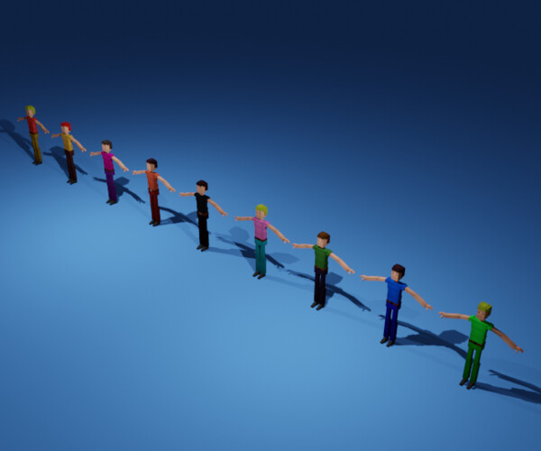 ArtStation - Low Poly Man Pack | Game Assets