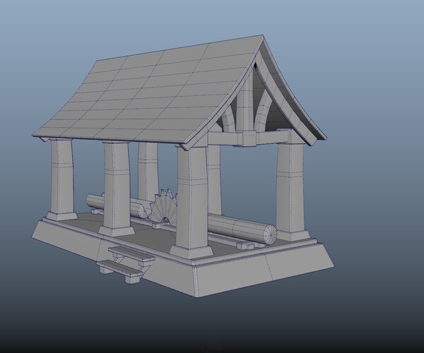 ArtStation - Stylized sawmill for cutting tree logs PBR game ready Low ...
