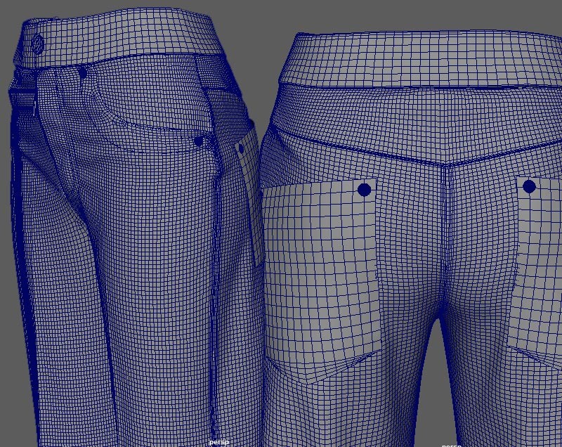 ArtStation - Stained washed old jeans(OBJ +tex) | Game Assets