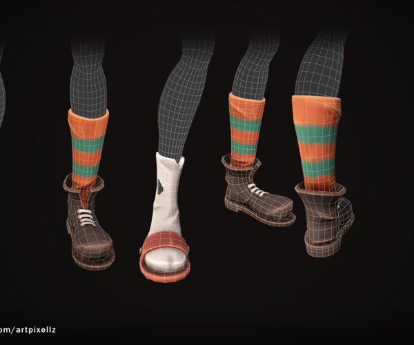 ArtStation - Stylized Shoes | Game Assets