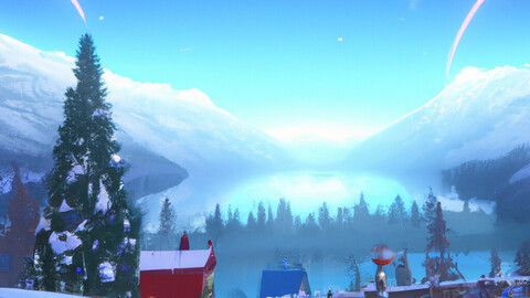 ArtStation - Virtual Reality (VR) View of a holiday-themed environment ...