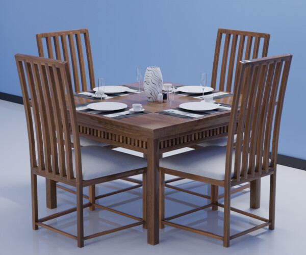 ArtStation - Dining Table 03 | Game Assets