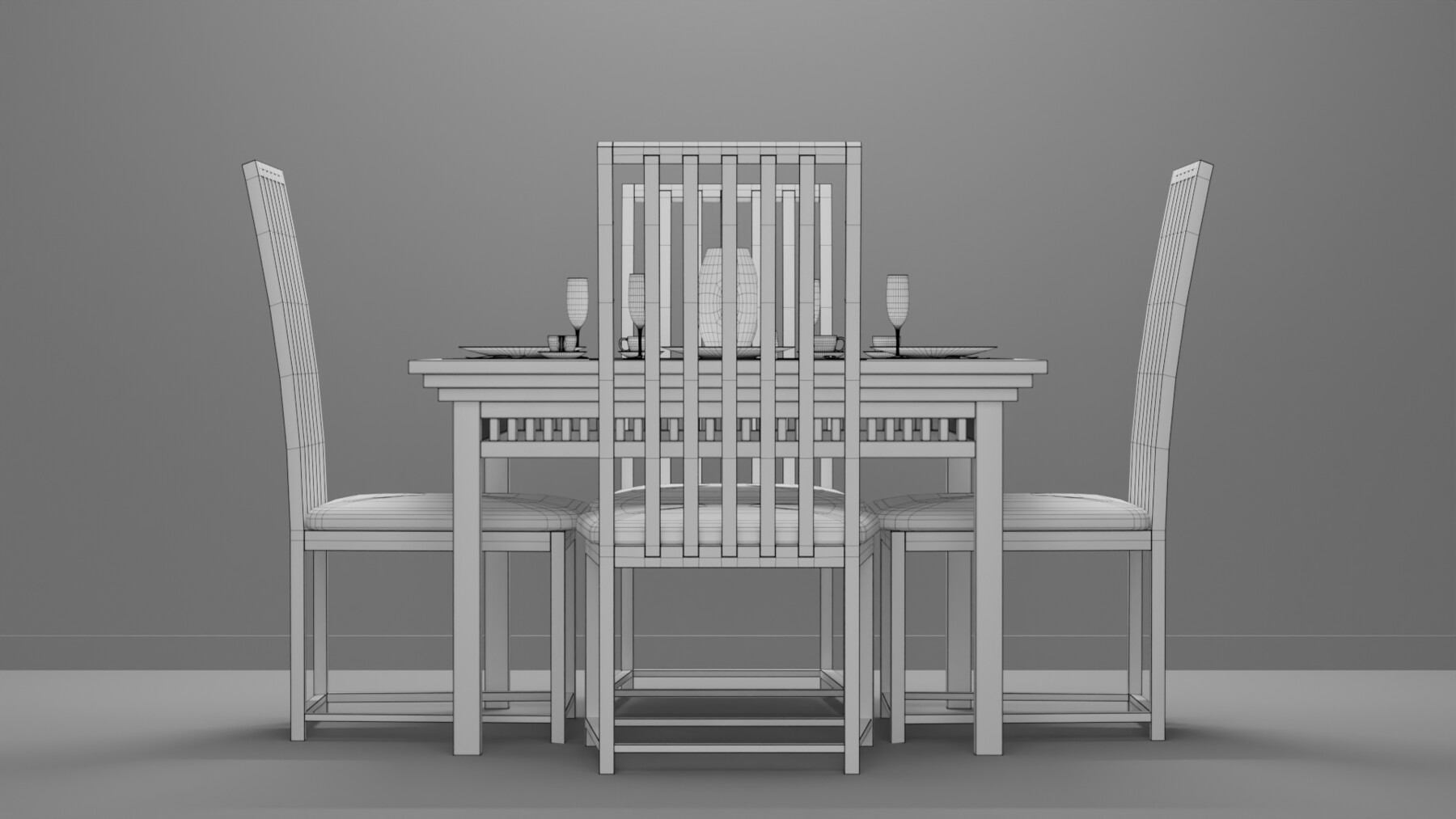 ArtStation - Dining Table 03 | Game Assets