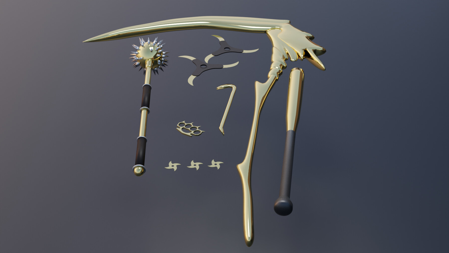 ArtStation - Golden Weapons | Game Assets