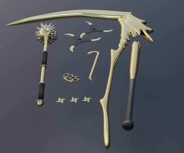 ArtStation - Golden Weapons | Game Assets