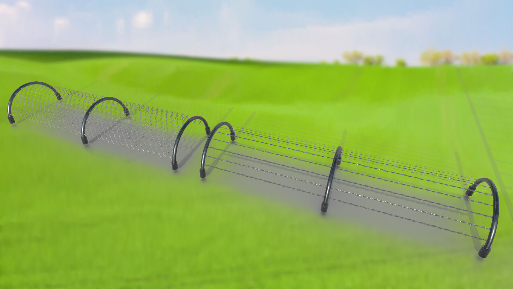 ArtStation - Netting Mesh Fence Kit Low-poly 3D model | Resources