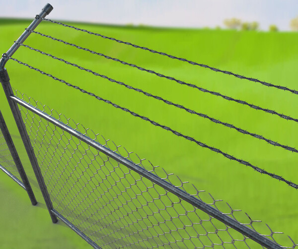 ArtStation - Netting Mesh Fence Kit Low Poly Low-poly 3D model | Resources