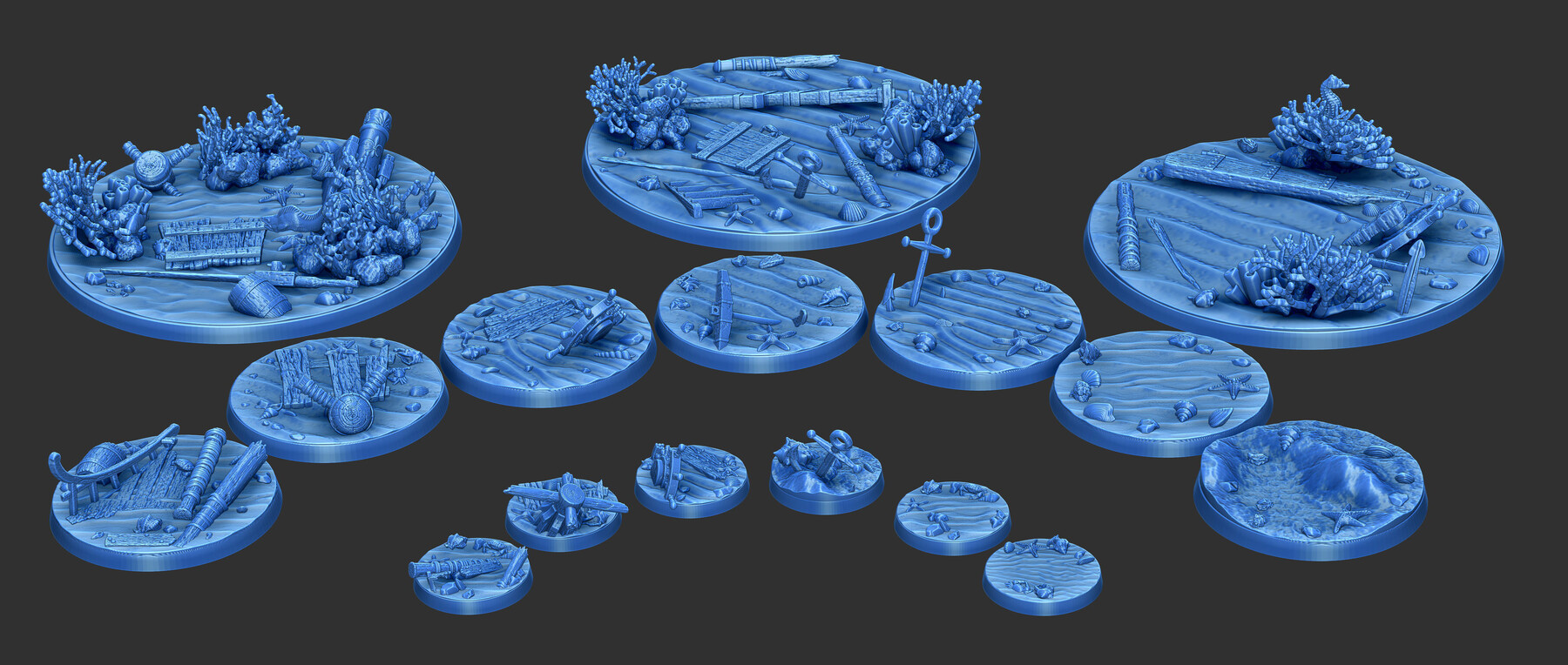 ArtStation - PACK 3 - 16 MINIATURE BASES 25mm, 50mm and 100mm 3D Print ...