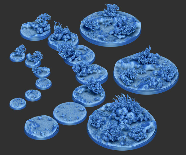 ArtStation - PACK 4 - 16 MINIATURE BASES 25mm, 50mm and 100mm 3D Print ...