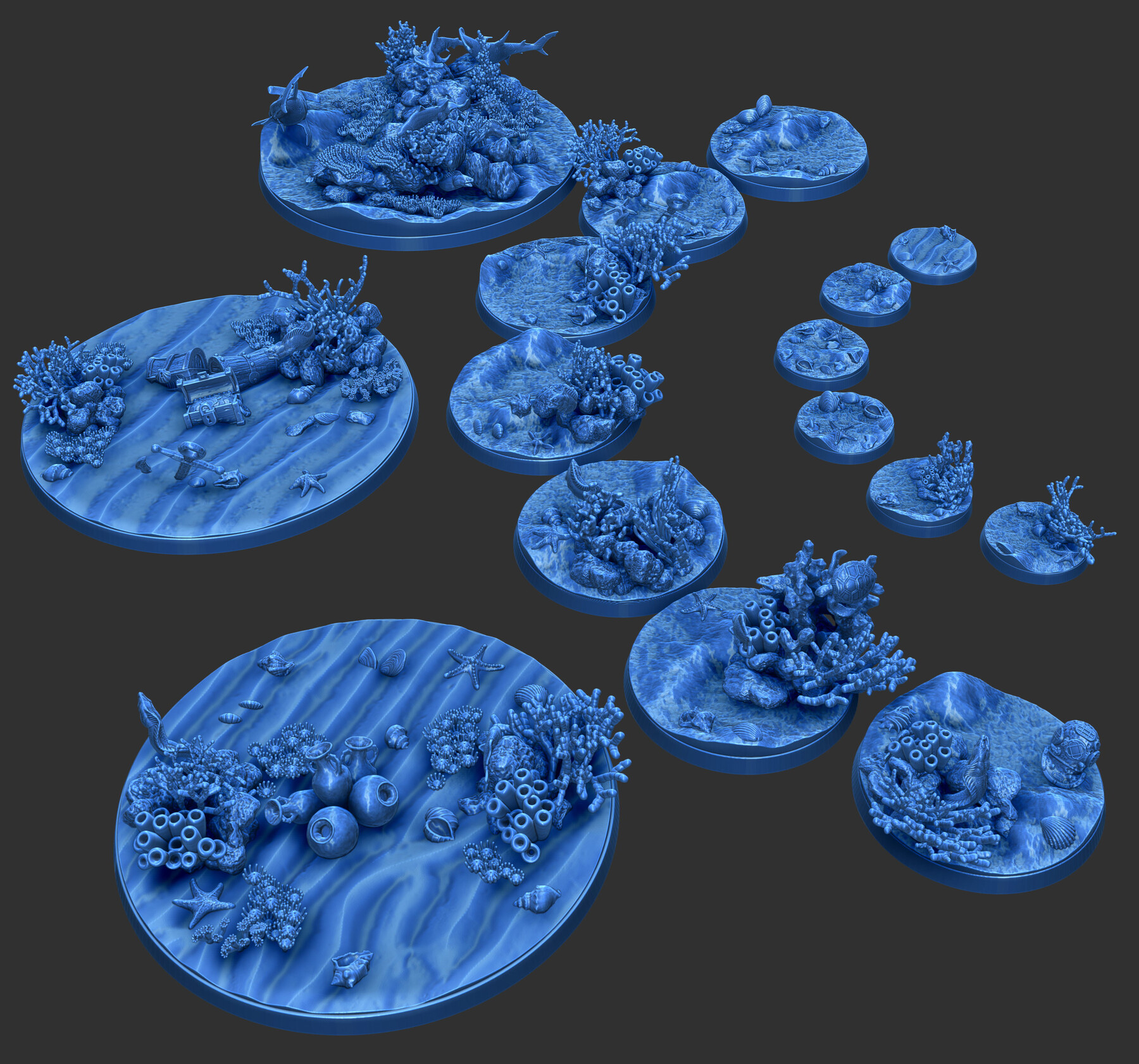 ArtStation - PACK 5 - 16 MINIATURE BASES 25mm, 50mm and 100mm 3D Print ...