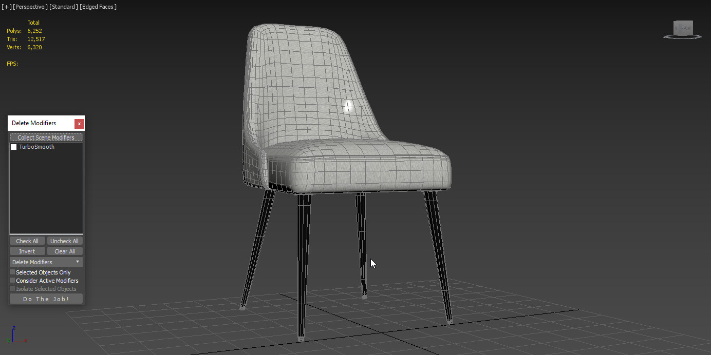 ArtStation - Ball And Cast Kitchen Upholstered Dining Chair 3D Model | Resources