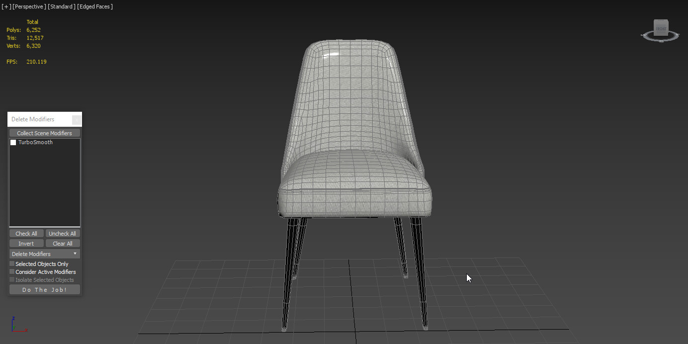 ArtStation - Ball And Cast Kitchen Upholstered Dining Chair 3D Model | Resources