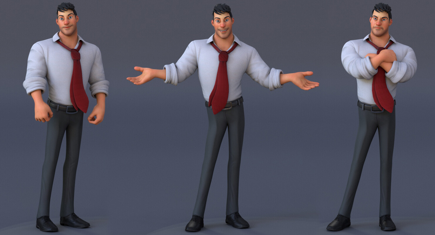 ArtStation - corporate man | Game Assets