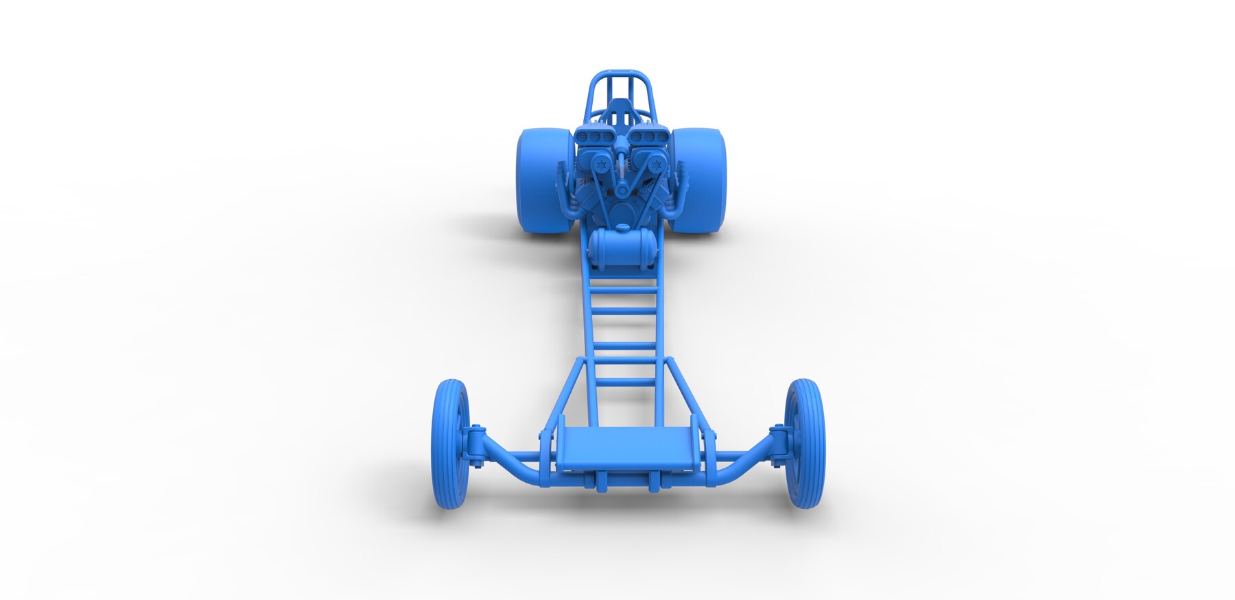ArtStation - 3D printable Diecast Front engine dragster with double ...