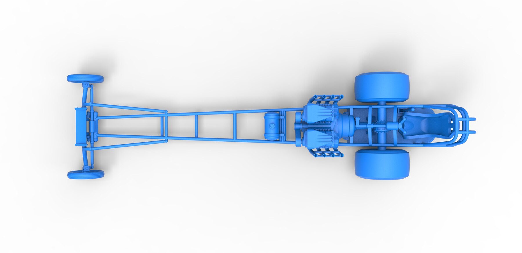 ArtStation - 3D printable Diecast Front engine dragster with double ...