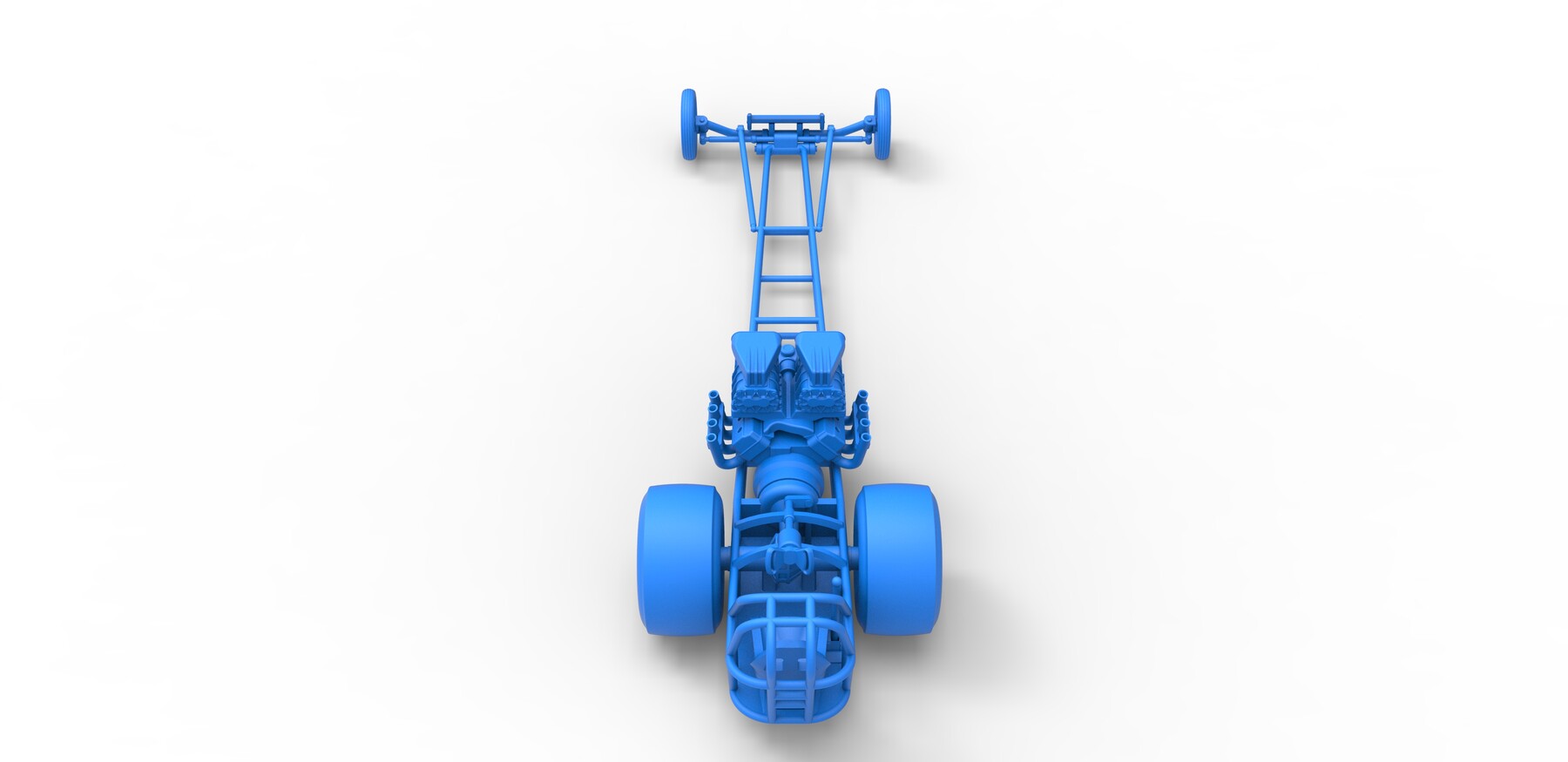 ArtStation - 3D printable Diecast Front engine dragster with double ...