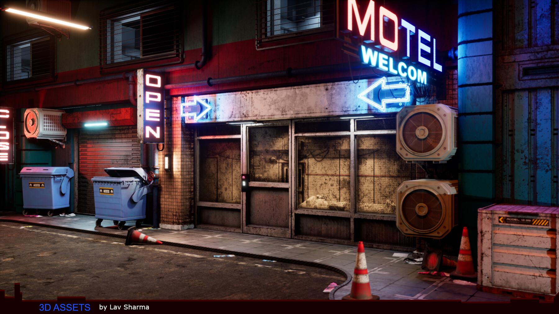 ArtStation - Cyberpunk Environment Assets Pack | Game Assets