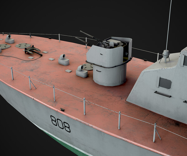 ArtStation - Small missile boat. Project 183R | Game Assets
