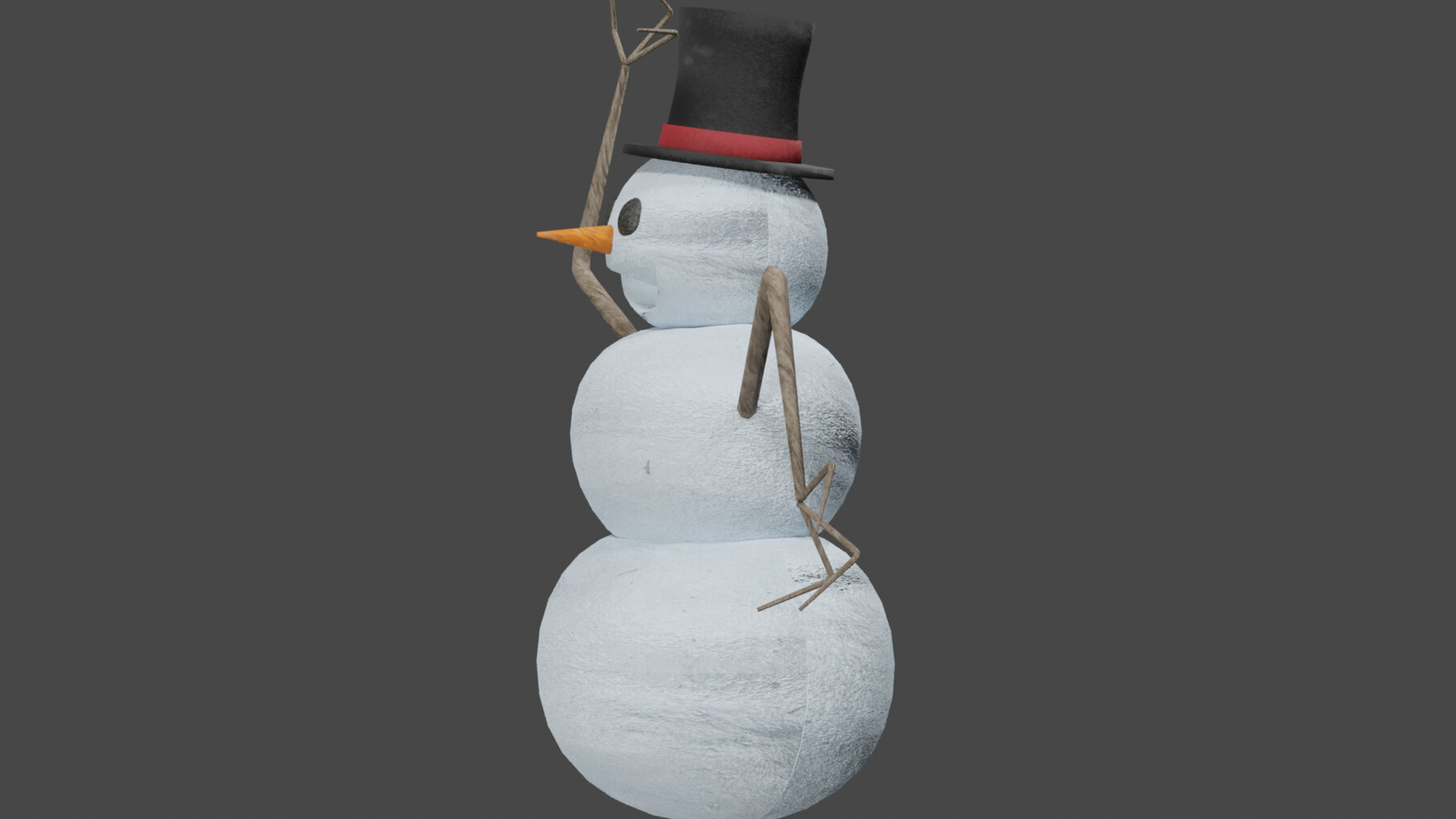ArtStation - Happy waving snowman | Game Assets