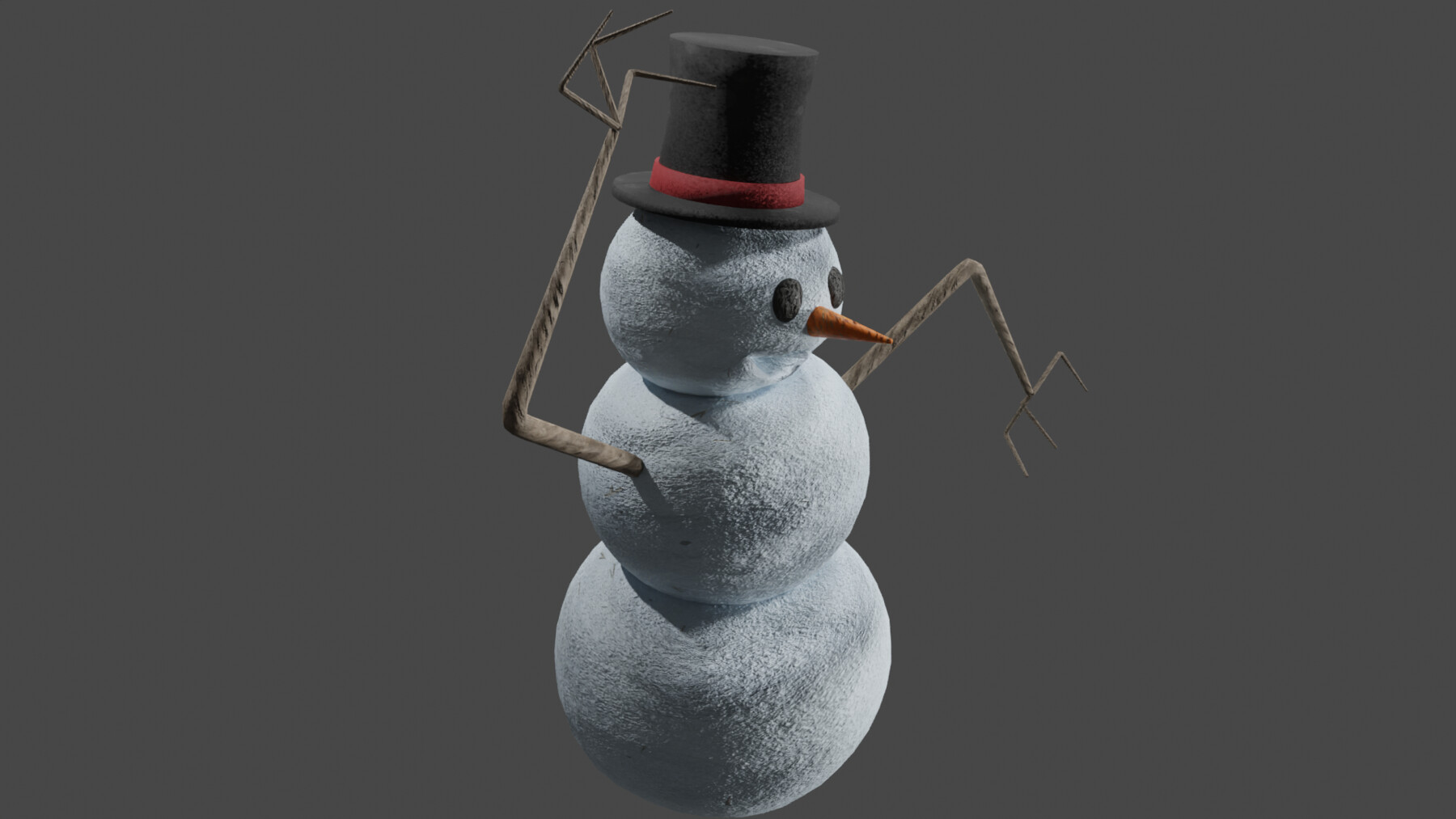 ArtStation - Happy waving snowman | Game Assets