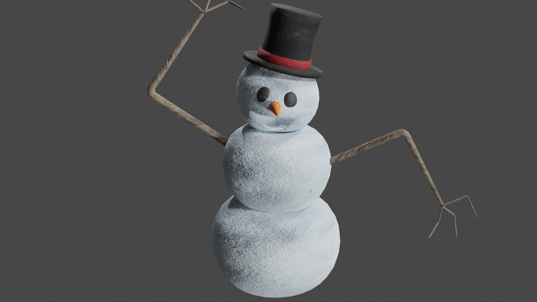 ArtStation - Happy waving snowman | Game Assets