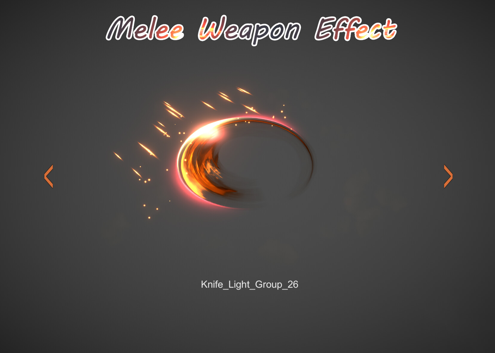 Artstation Unity Melee Weapon Visual Effects Game Assets