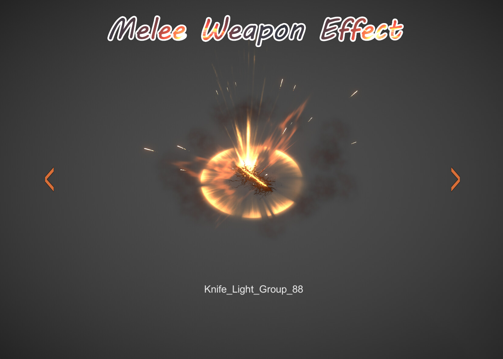 Artstation Unity Melee Weapon Visual Effects Game Assets