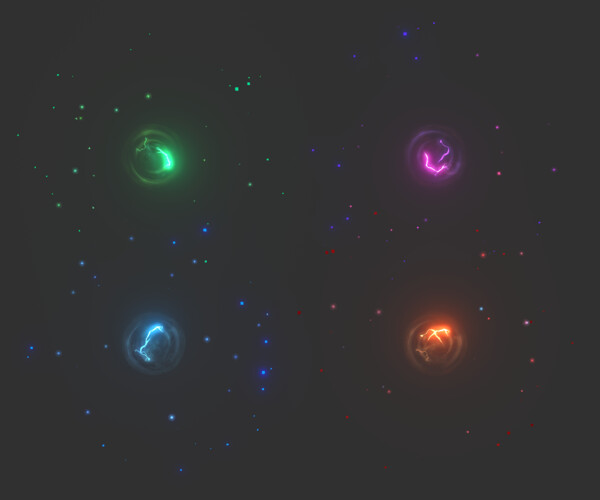 ArtStation - Unity UI VFX Package Vol.1-Vol.4 / Visual Effects | Game ...