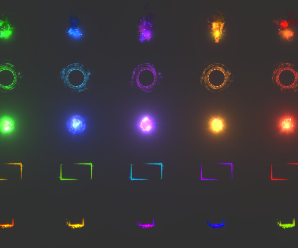 ArtStation - Unity UI VFX Package Vol.1-Vol.4 / Visual Effects | Game ...