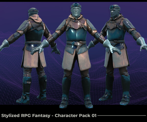 ArtStation - Armor Stylized RPG Fantasy - Character Pack 03 | Game Assets