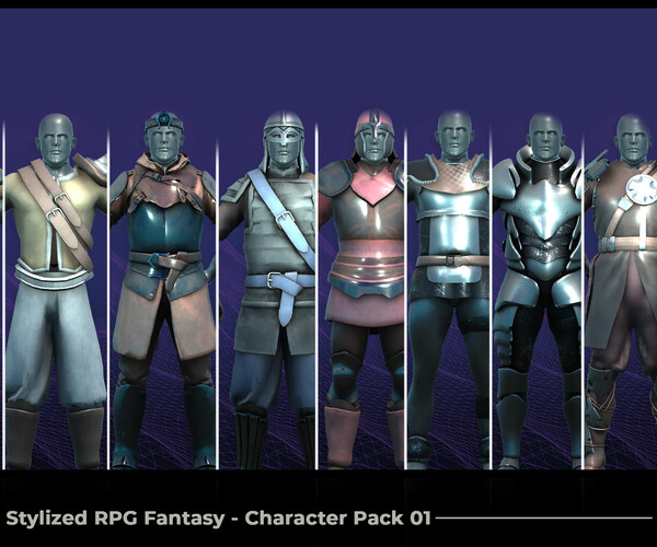 ArtStation - Armor Stylized RPG Fantasy - Full Bundle | Game Assets