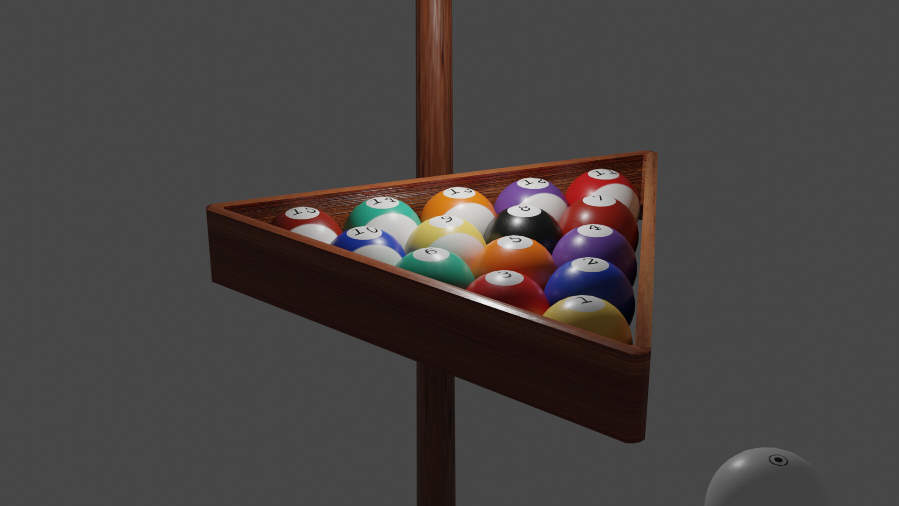 ArtStation - High Quality Pool Set - 16 Balls - Rack - Cue | Game Assets