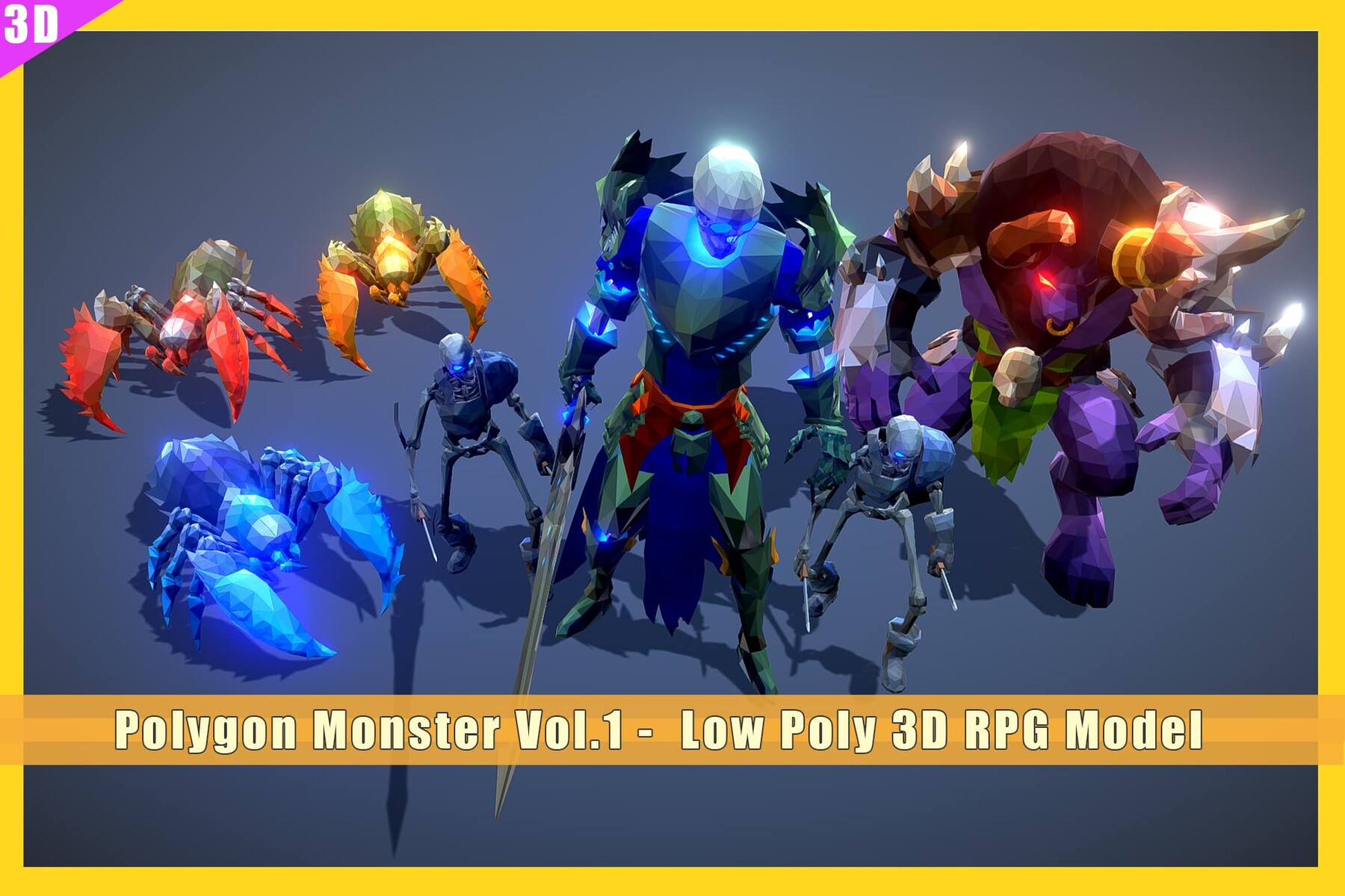 ArtStation - Polygon Monster Vol.1 - Low Poly 3D RPG Model - FBX Models ...